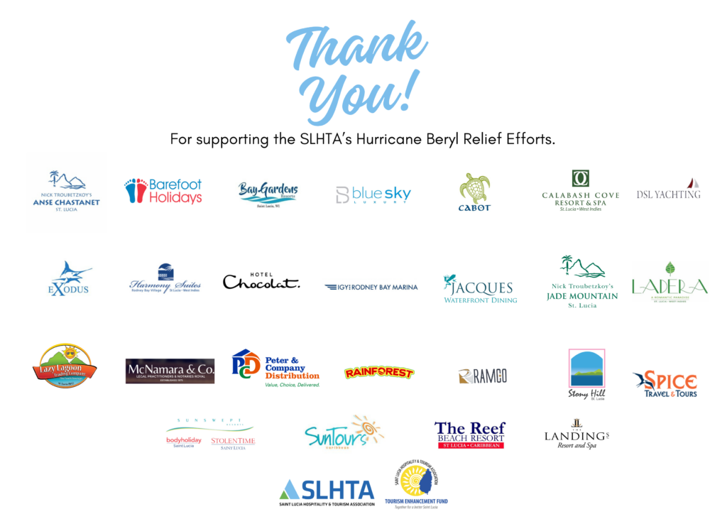 SLHTA Mobilizes over $100,000 in Supplies for Hurricane Beryl Relief Efforts - SLHTA